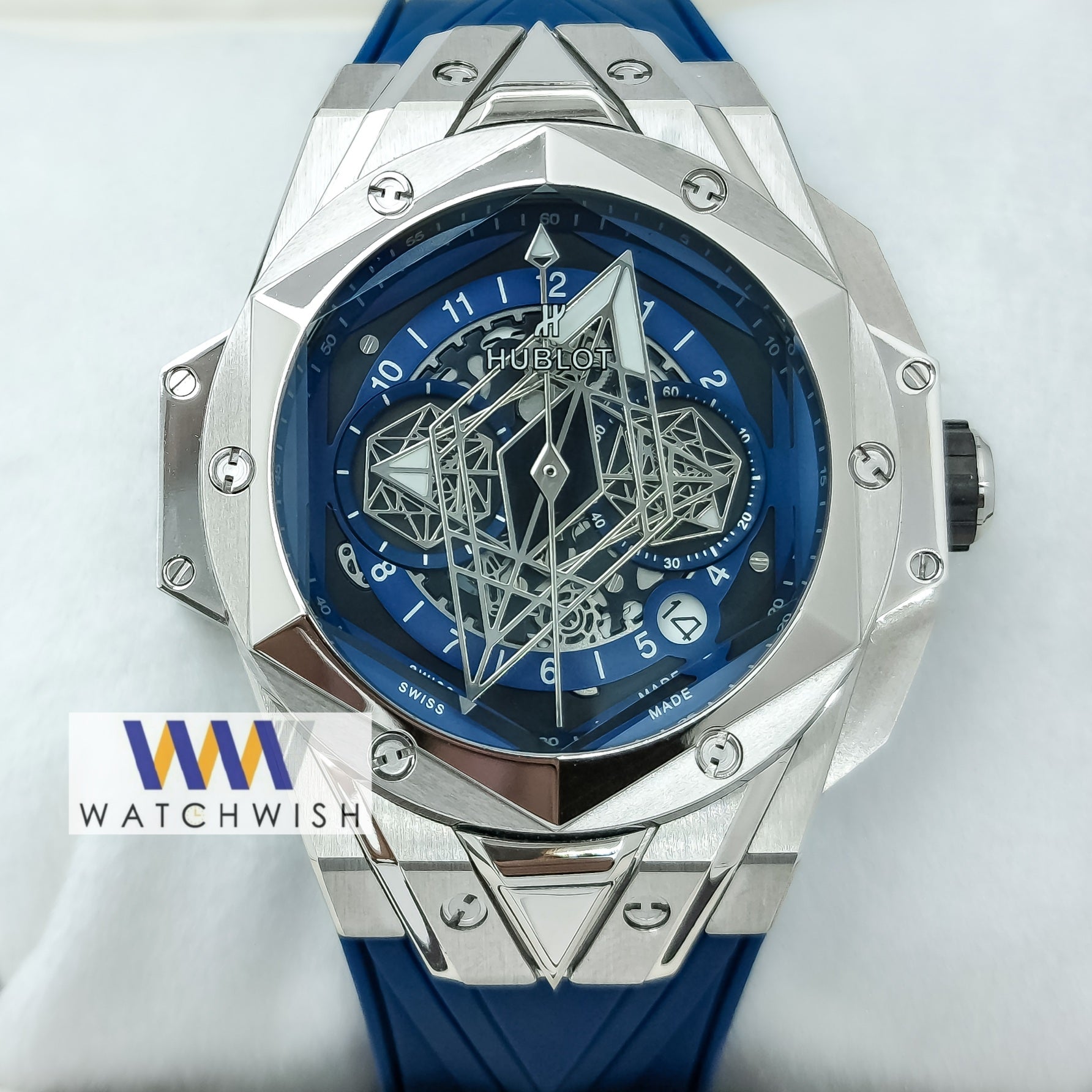 Exclusive Collection Silver With Blue Dial Branded Watch For Men ...